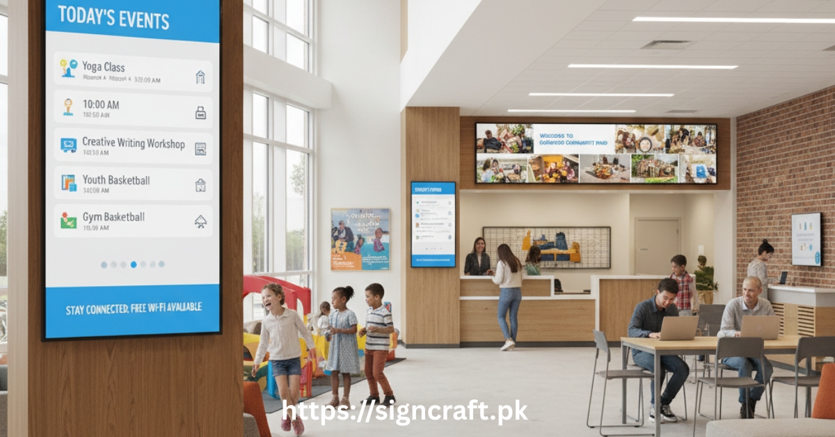 Digital Signage for Community Centers - Sign Craft