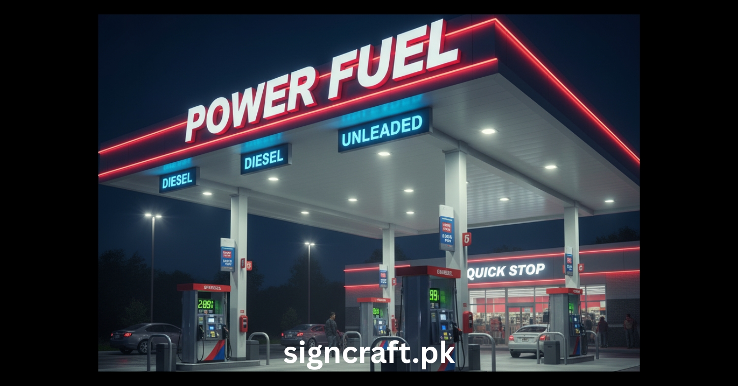 3D LED Letters for Fuel Stations - Sign Craft