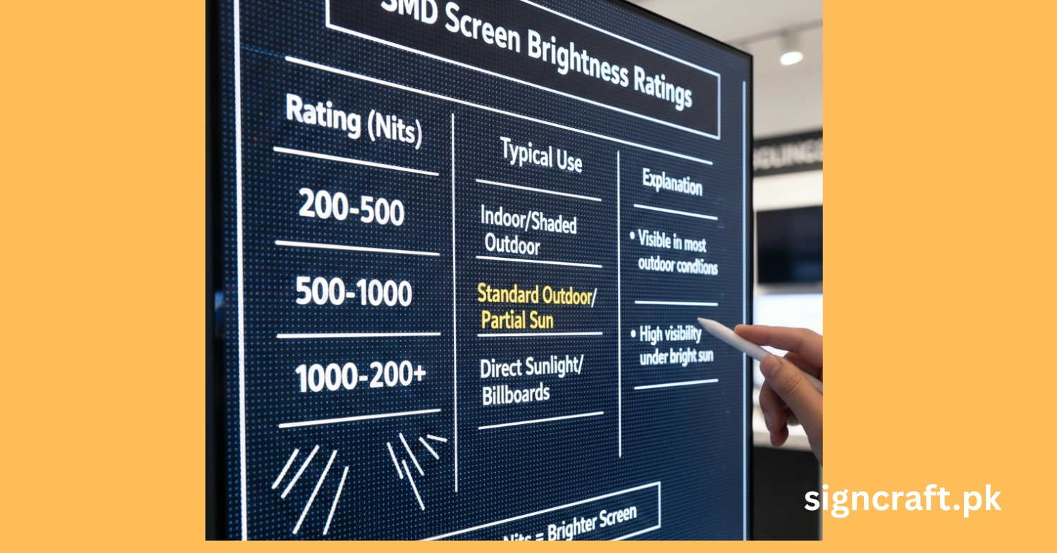 SMD Screen Brightness Ratings Explained - Sign Craft